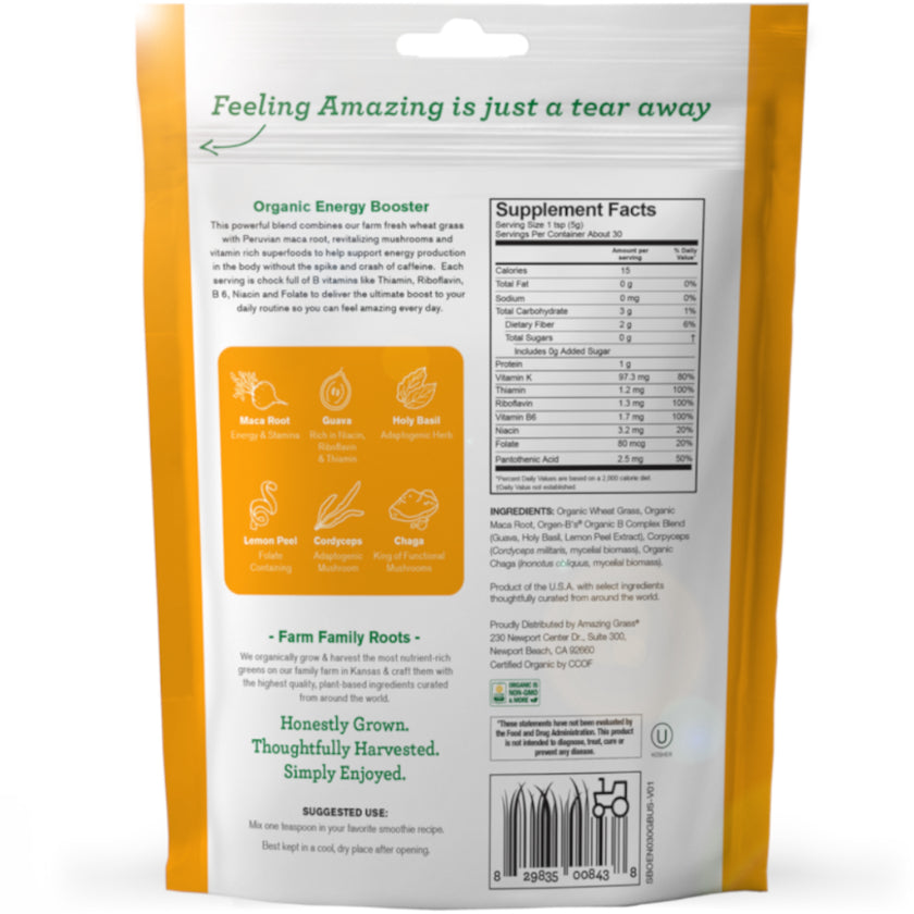 Amazing Grass Organic Energy Booster Powder - 5.29 oz | Amazing Grass ...