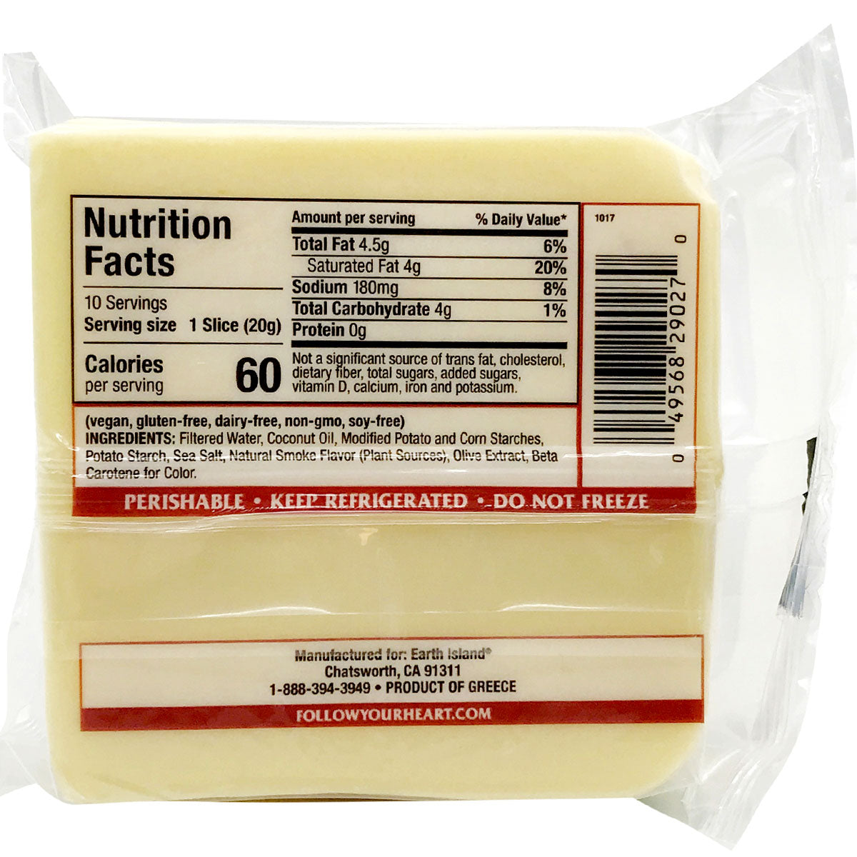 Follow Your Heart Dairy Free Smoked Gouda Cheese Sliced - 7 oz. - Vegan ... Follow Your Heart Dairy Free Smoked Gouda Cheese Sliced - 7 oz. - Vegan ...
