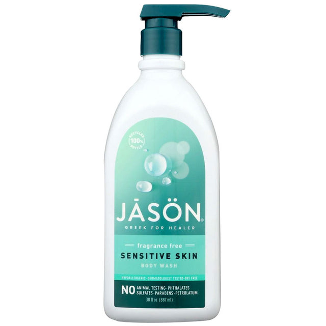 Fragrance Free Sensitive Skin Body Wash | Vegan | Jason | Organic ...