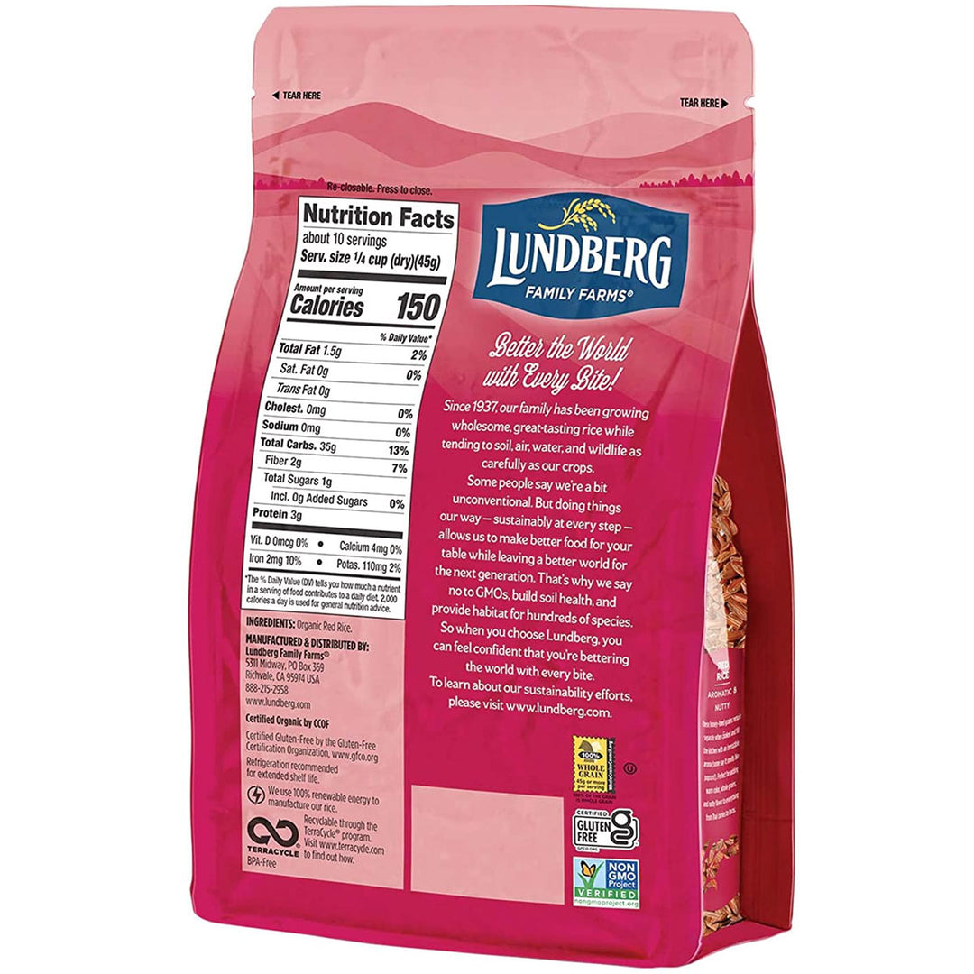 Rice Organic California Red Jasmine Rice | Lundberg | Organic Red ...